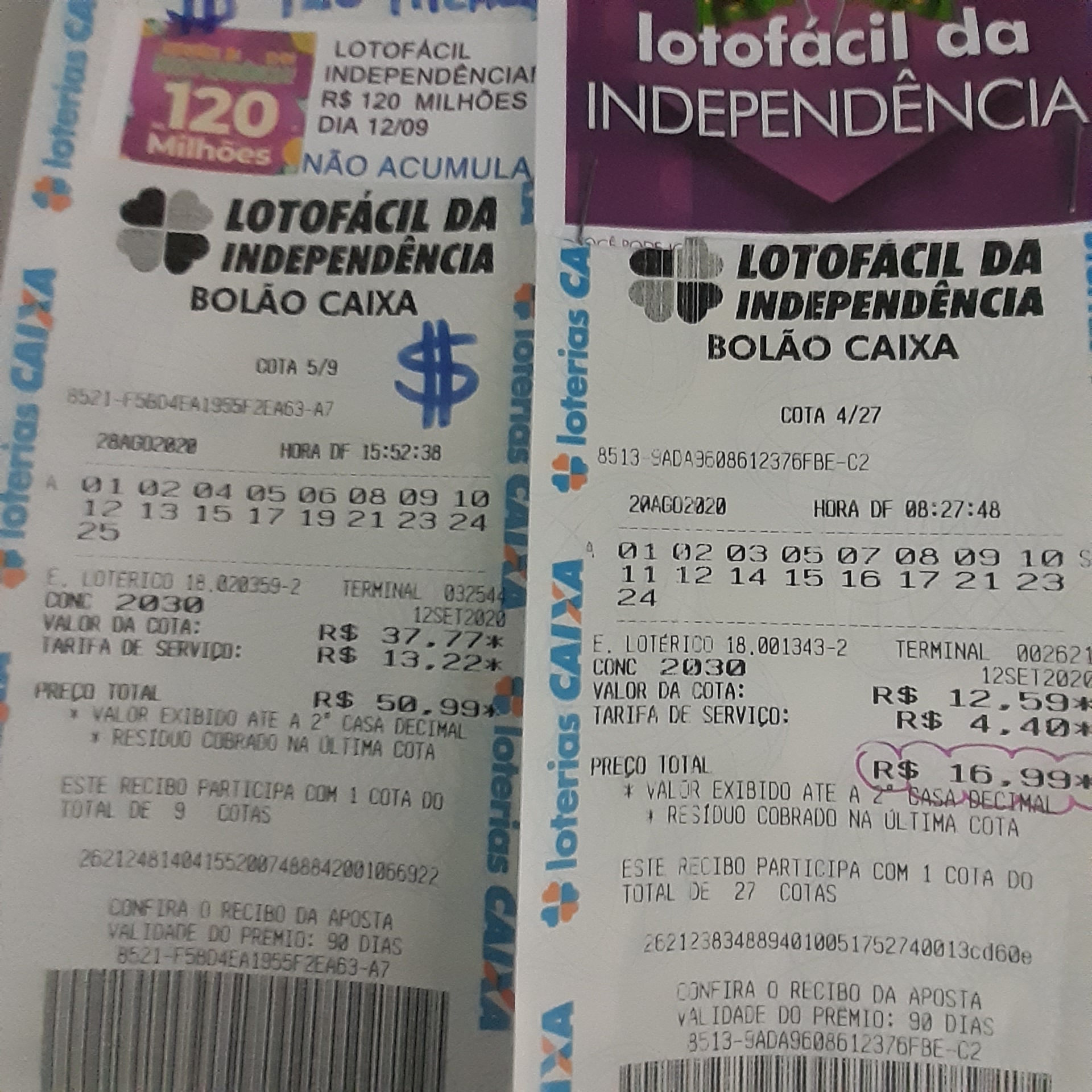 Jogos da Lotofacil de 120 milhões (DEFINITIVO) – Corneta do RW